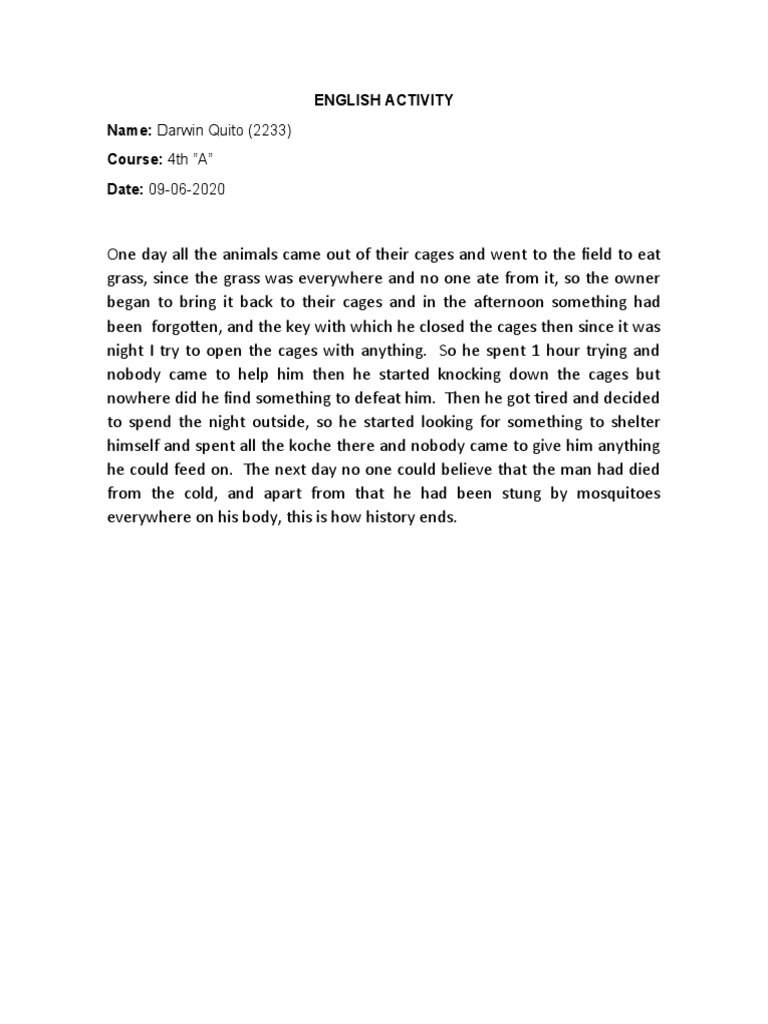 Task in Class Darwin | PDF
