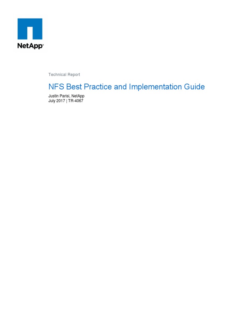 NFS Best Practice and Implementation Guide: Technical Report | PDF ...