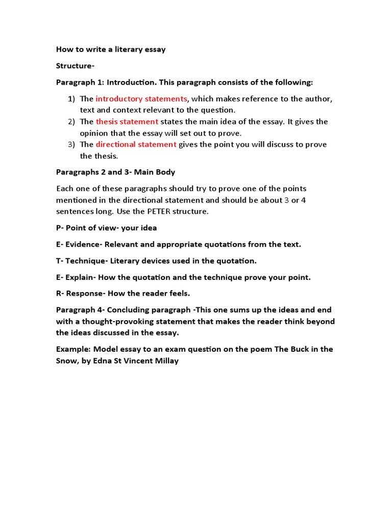 Guide to Writing a Literary Essay | PDF | Essays | Poetry