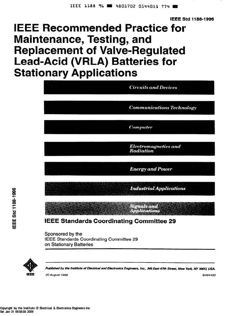Ieee 1188 | PDF | Technology & Engineering