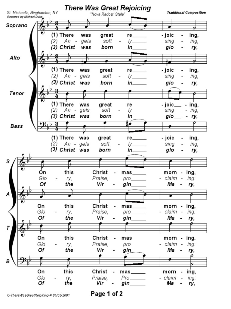 There Was Great Rejoicing | PDF | Human Throat | Harmony