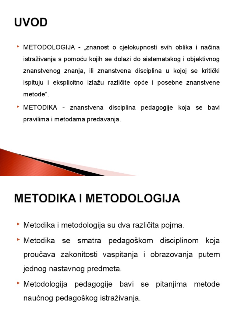 Metodika I Metodologija | PDF