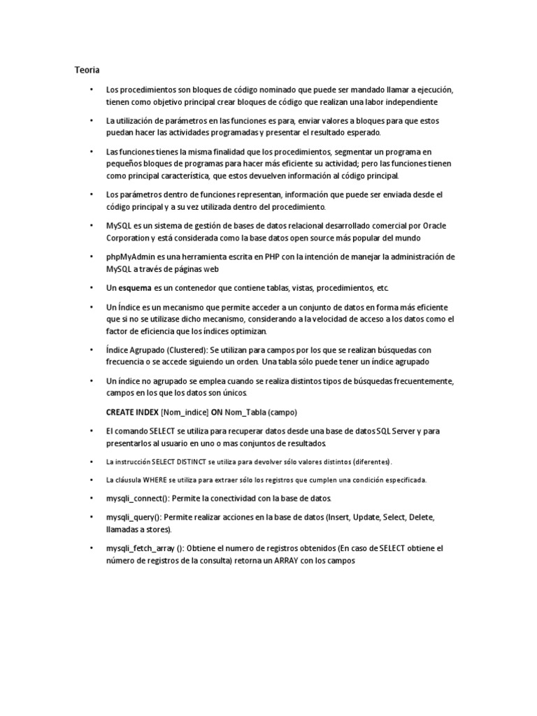 Fundamentos de MySQL y PHP para Desarrolladores | PDF | Mi sql | Datos