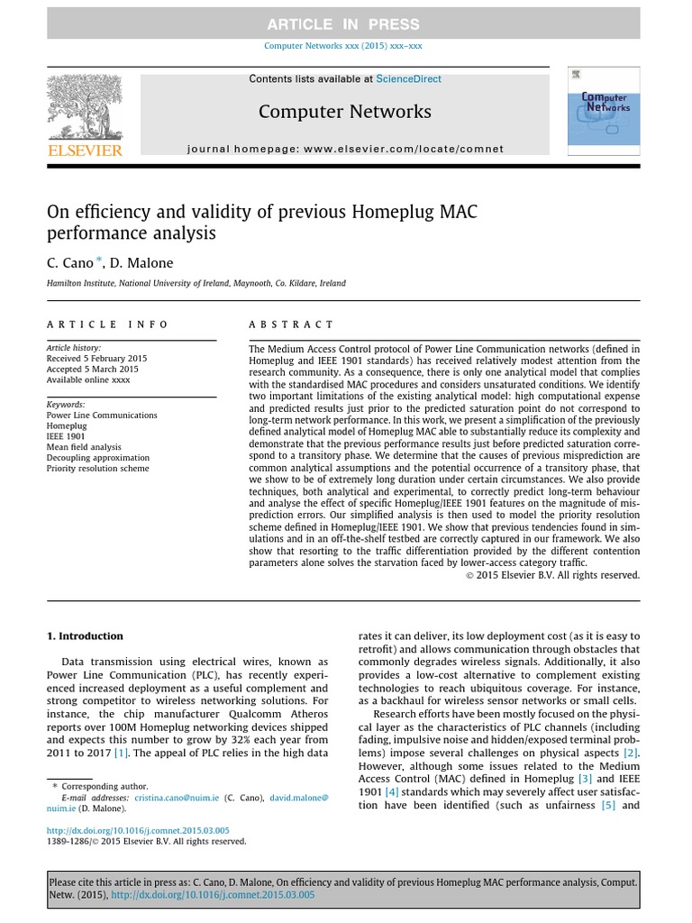 Articulo 4 (HomePlug) | PDF | Computer Network | Computer Networking