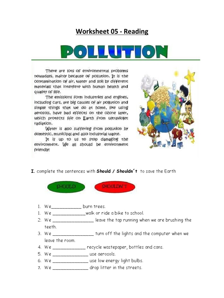 Pollution Prevention Worksheet | PDF