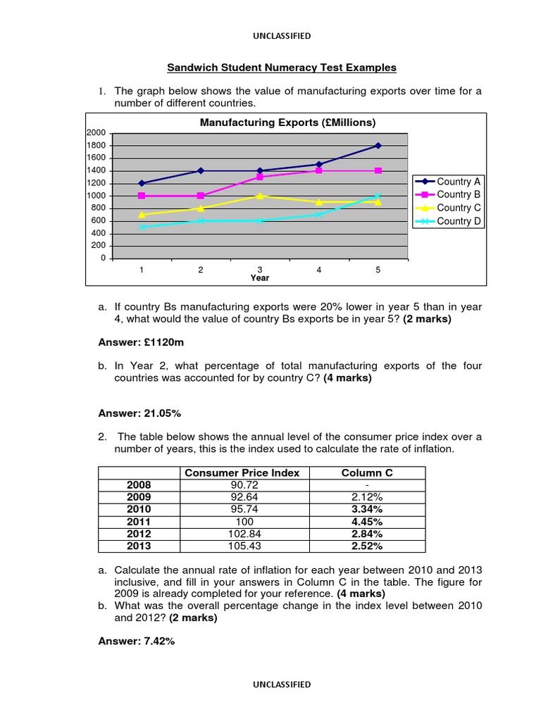 Gov - UK - GES - Numeracy - Test - Examples | PDF