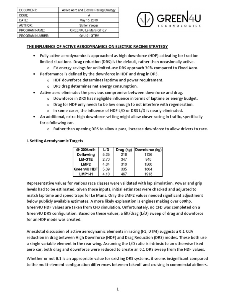 Active Aero's Impact on Electric Racing | PDF | Drag (Physics) | Brake