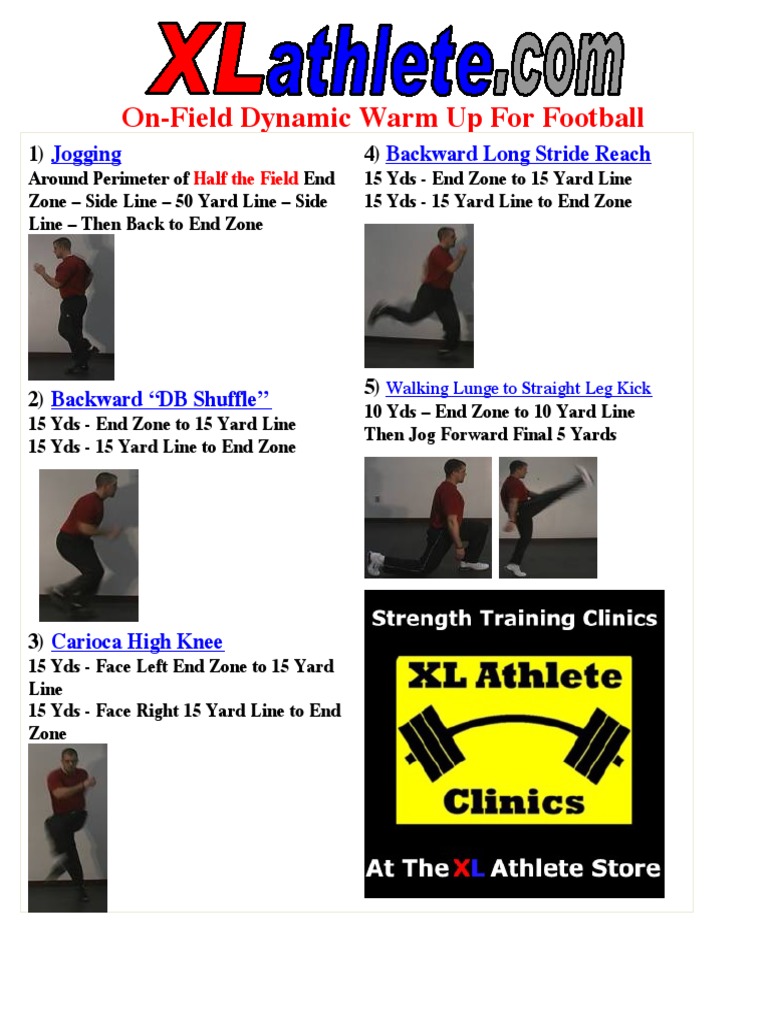 On-Field Dynamic Warm Up For Football | PDF