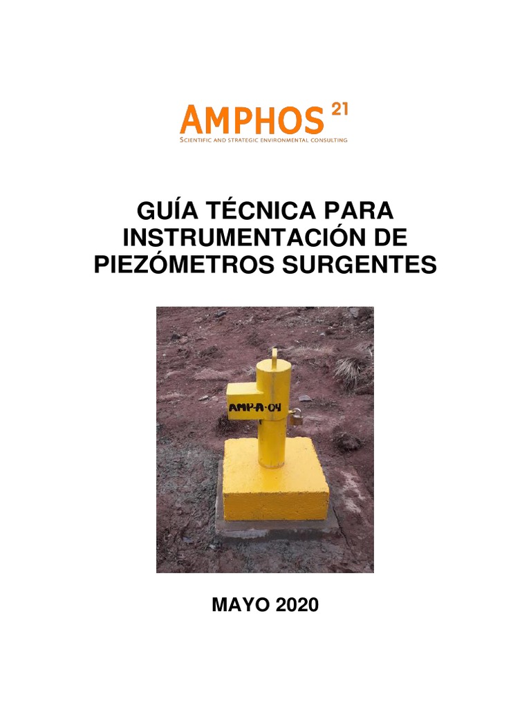 GUÍA TÉCNICA - Instrumentación de Piezómetros Surgentes | PDF | Agua ...