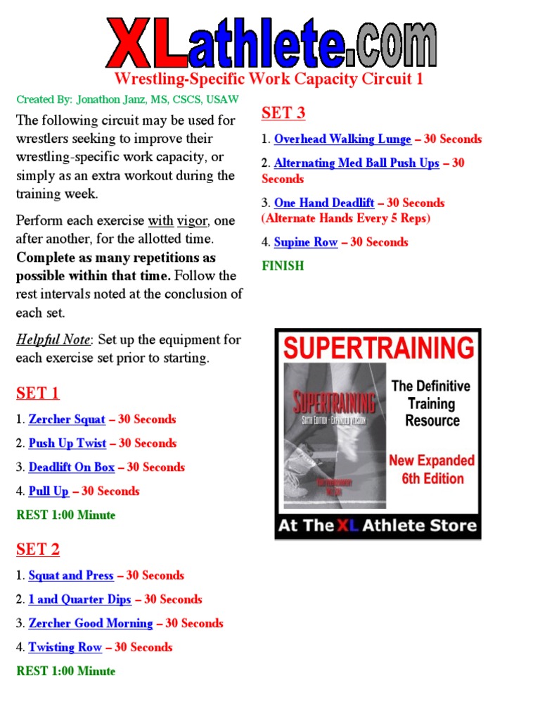 Wrestling-Specific Work Capacity Circuit 1 | PDF