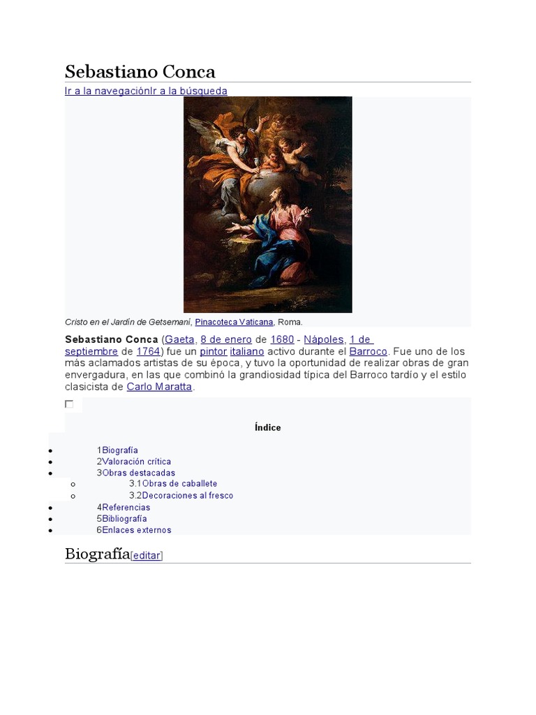 Sebastiano Conca | PDF | Pintores italianos | Pinturas
