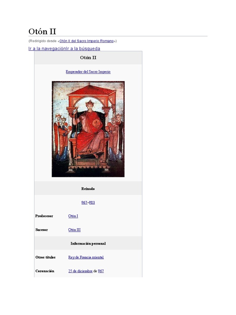 Otón II | PDF | Nobleza | Títulos nobles