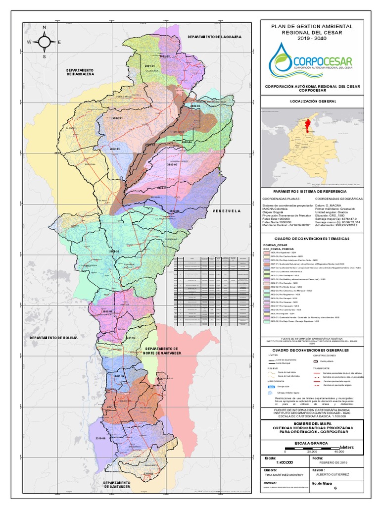 Cuencas Hidrograficas Del Cesar PDF | PDF