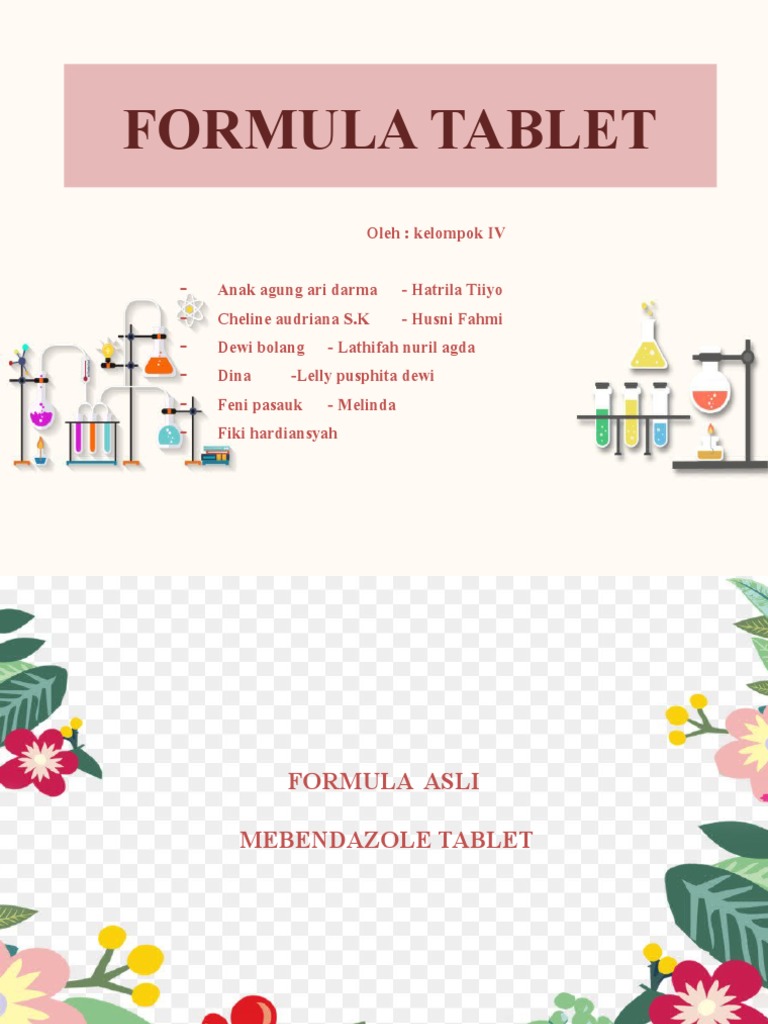 Formula Tablet Mebendazole | PDF