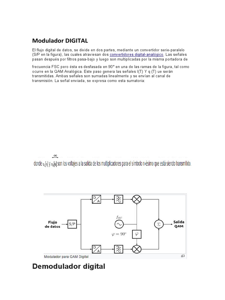 Modulación Digital: QAM y Demodulación | PDF | Radiodifusión | Radio
