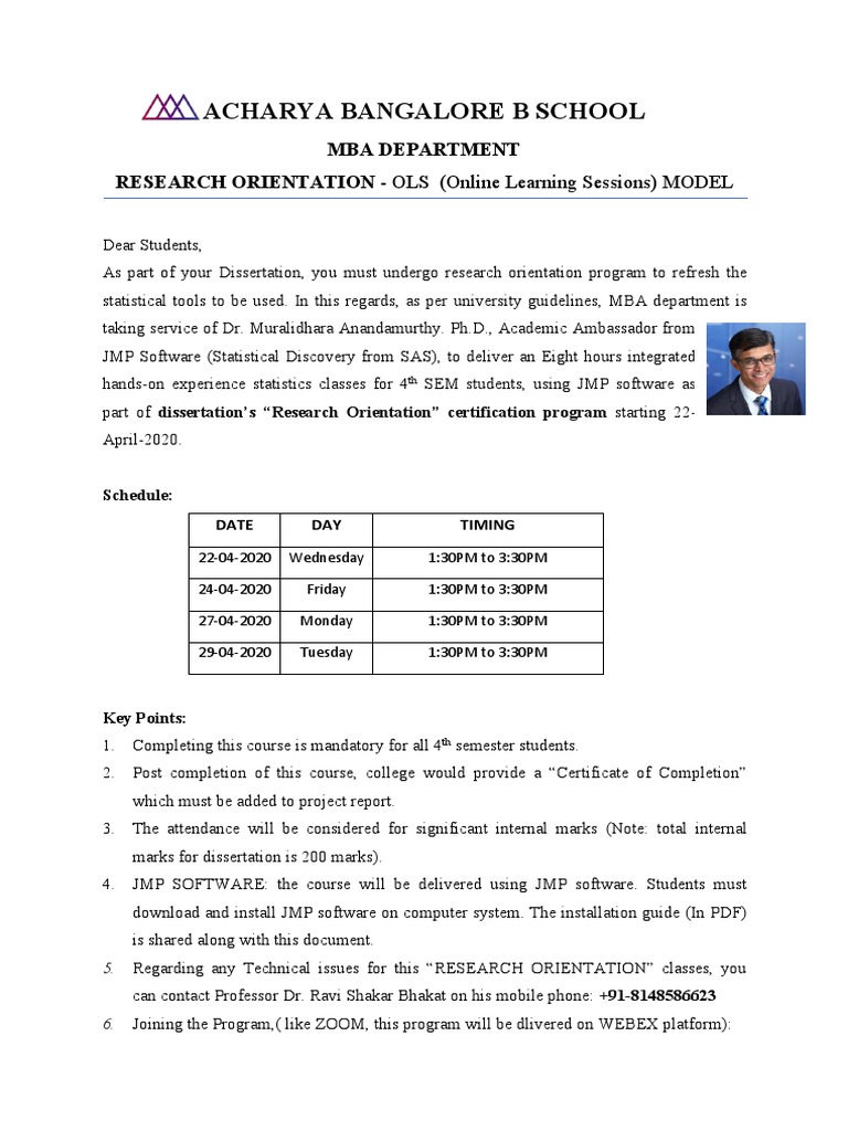 JMP Abbs Mba Demo Delivery Plan 1 | PDF | Jmp (Statistical Software ...