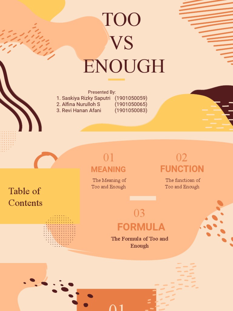 Too VS Enough | PDF | Noun | Semiotics