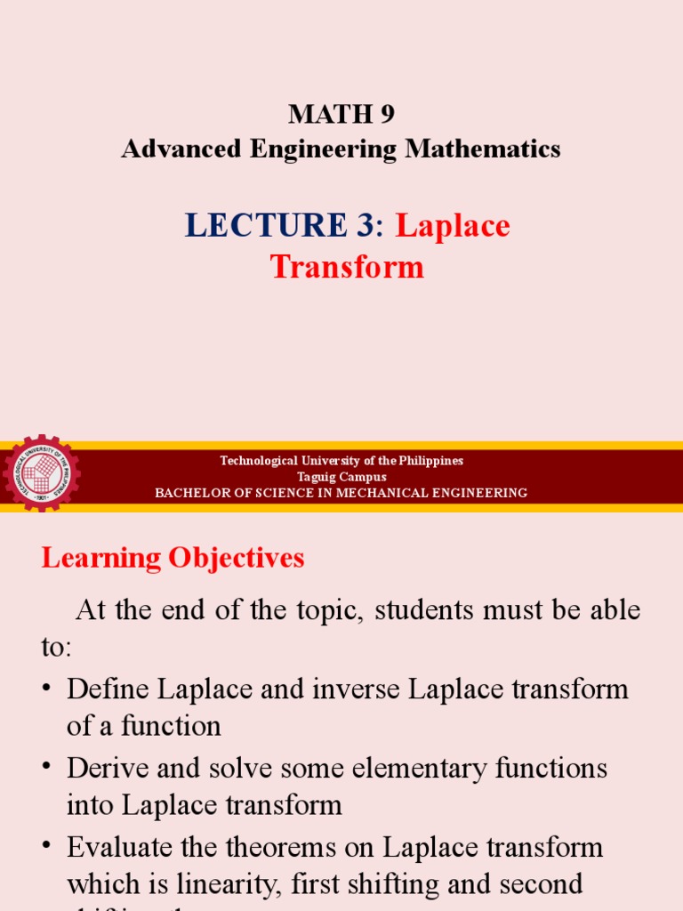Lecture 3 - Laplace Transform-Part1 | Download Free PDF | Laplace ...