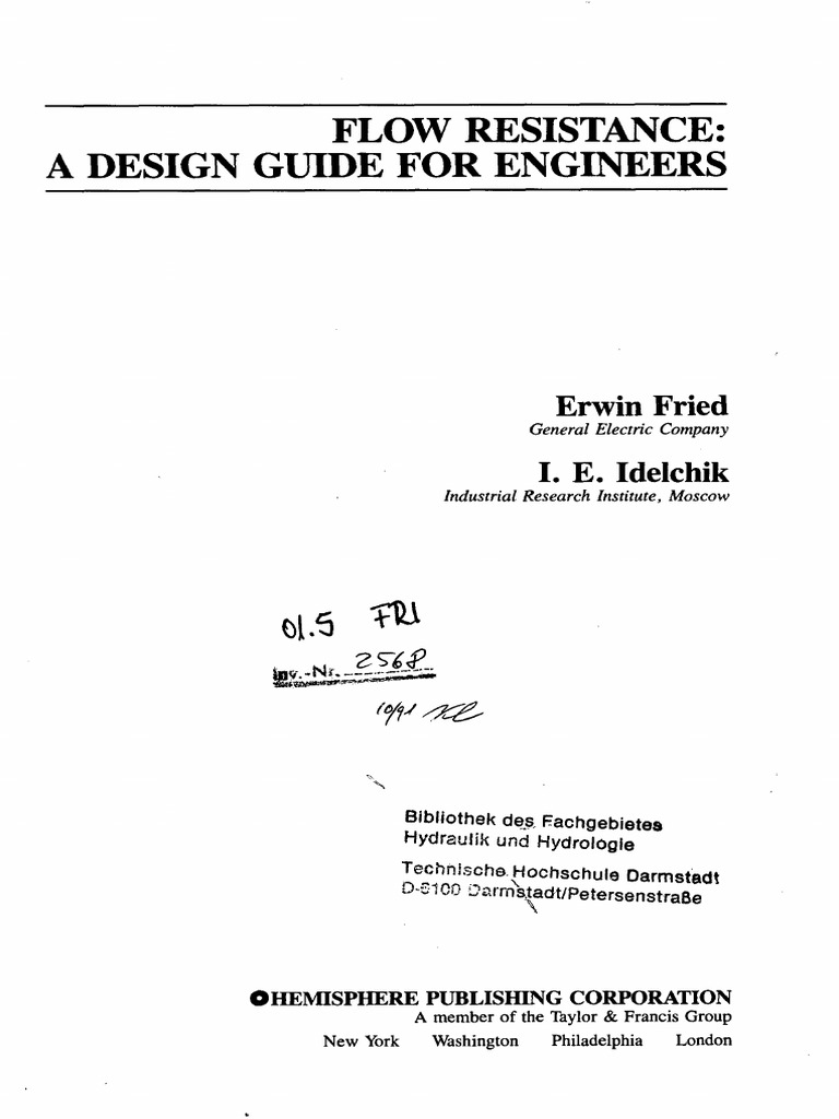 Fried & Idelchik - Flow Reistance A Guide For Engineers | PDF ...