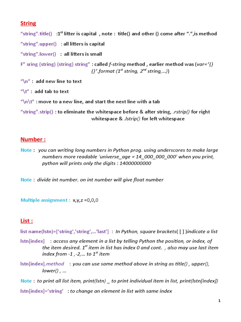 String: "String".title "String".upper : "String".lower F" Sring (String) (String) String" | PDF ...