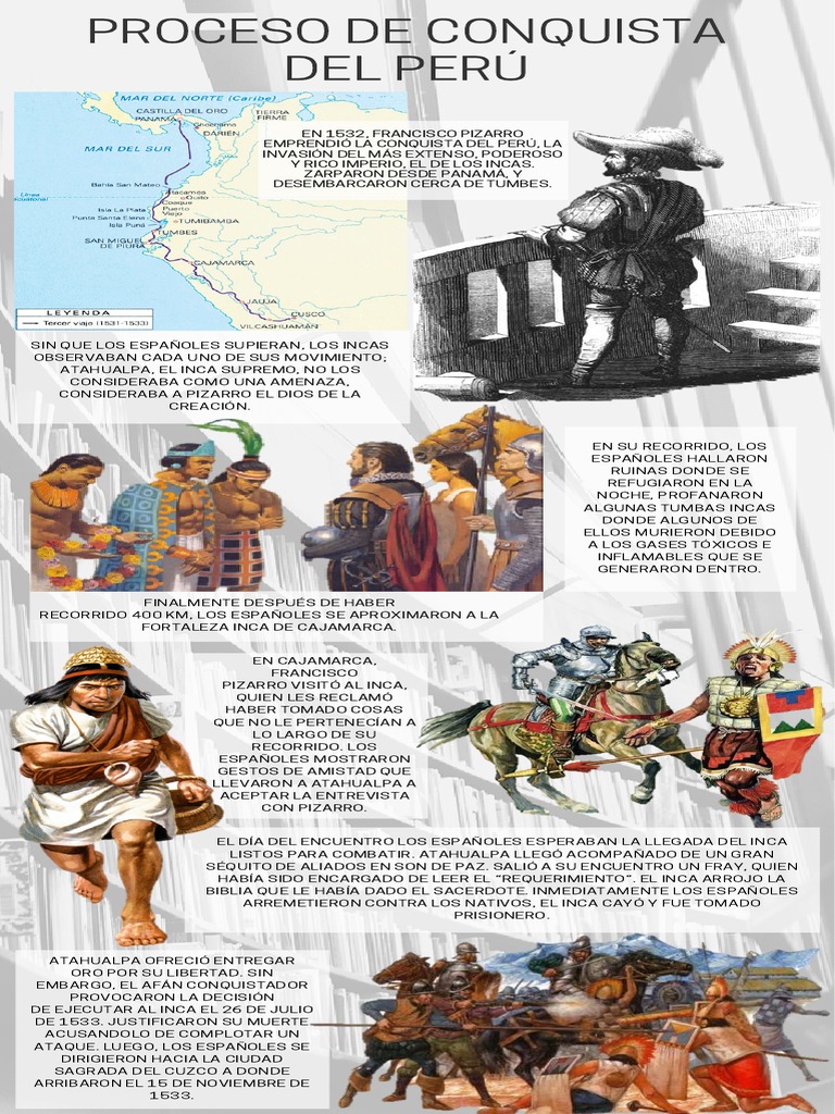 Proceso de Conquista Del Perú | PDF | Francisco Pizarro | Imperio Inca