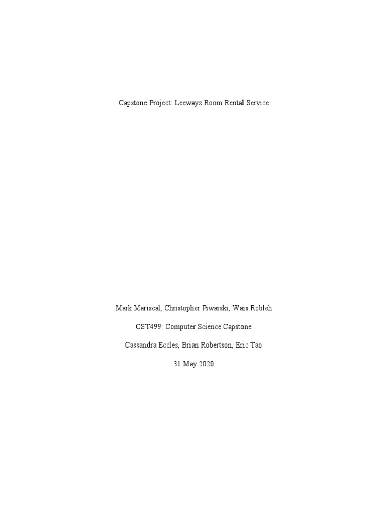 Capstone Report - All Parts | PDF | Cloud Computing | Databases