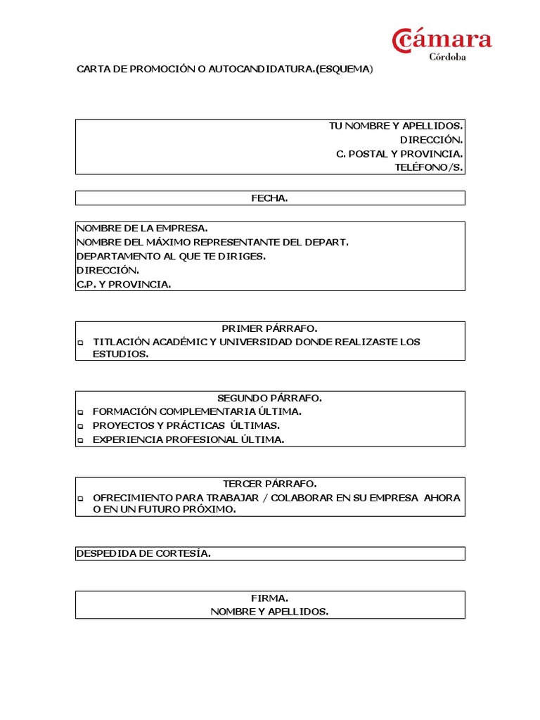Ejemplo de Carta de Promoción | PDF