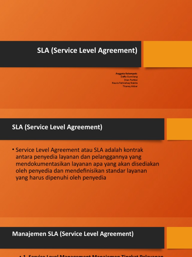 Panduan Lengkap SLA dan Manajemennya | PDF