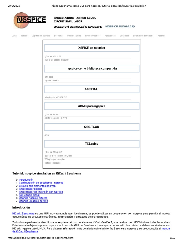 KiCad Eeschema Como GUI para Ngspice, Tutorial para Configurar La ...
