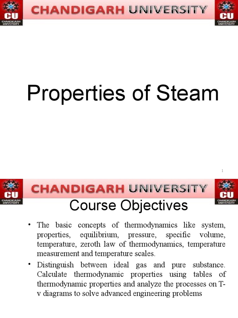 Understanding Steam Properties in Thermodynamics | PDF | Steam ...
