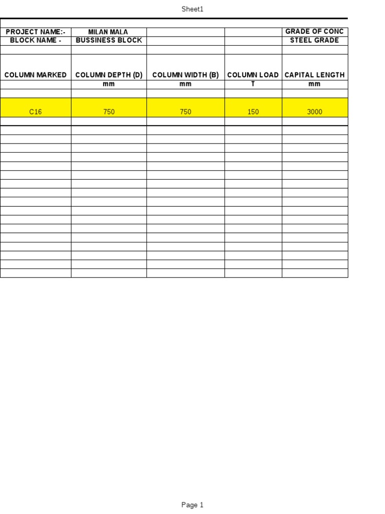 Punching Check For Column Capital | PDF