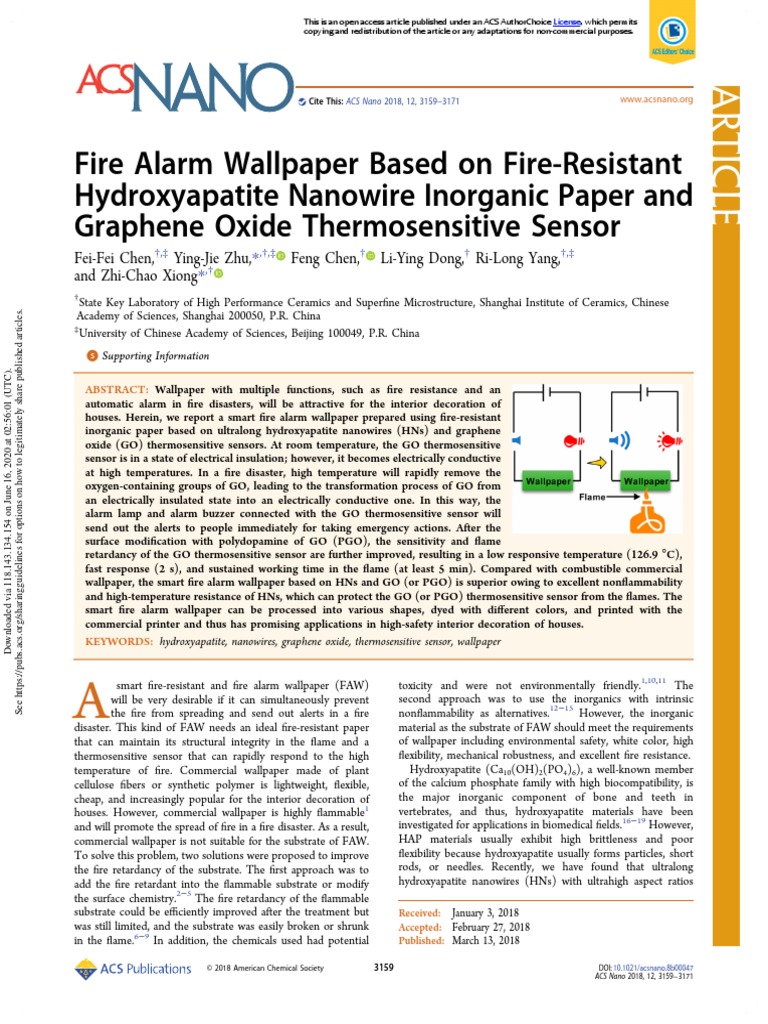 Fire Alarm Wallpaper | PDF | X Ray Photoelectron Spectroscopy | Nanowire