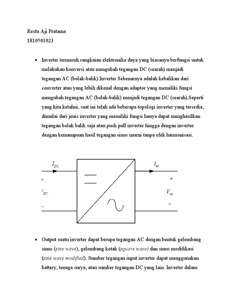 Topologi Inverter 1810501023 | PDF