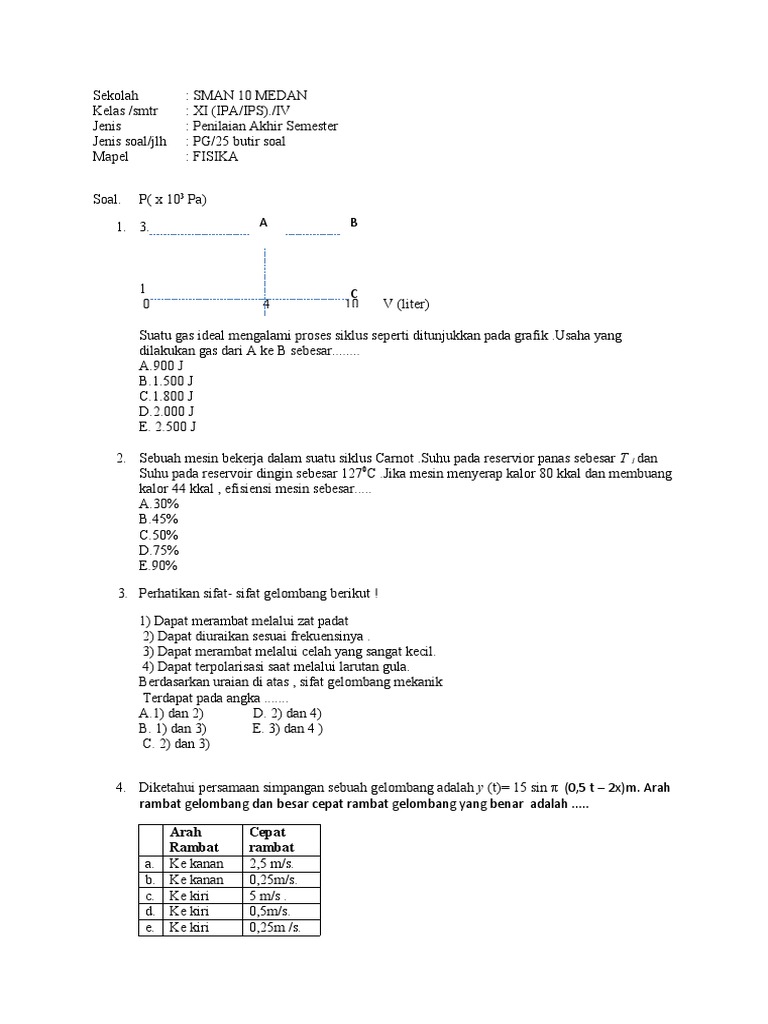 PAS 2020 Xi 1 Kolom | PDF