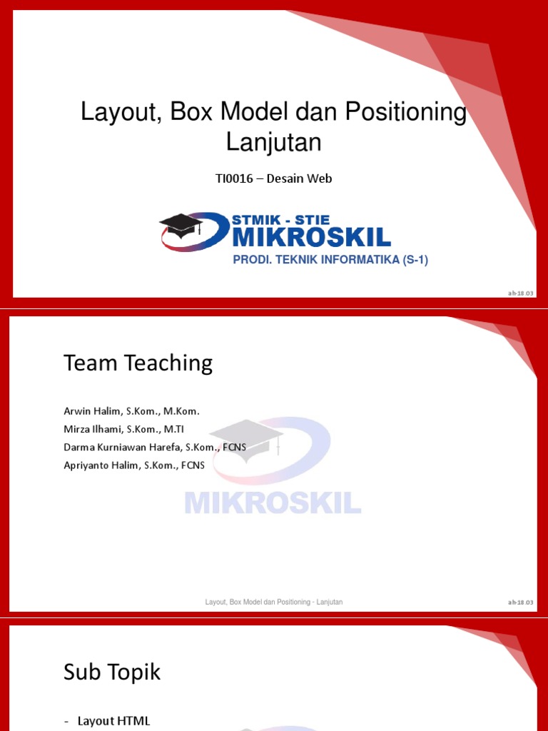 Layout, Box Model Dan Positioning | PDF