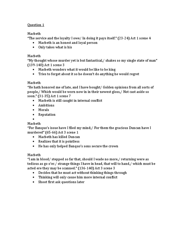 Macbeth Socratic Seminar | PDF | Macbeth