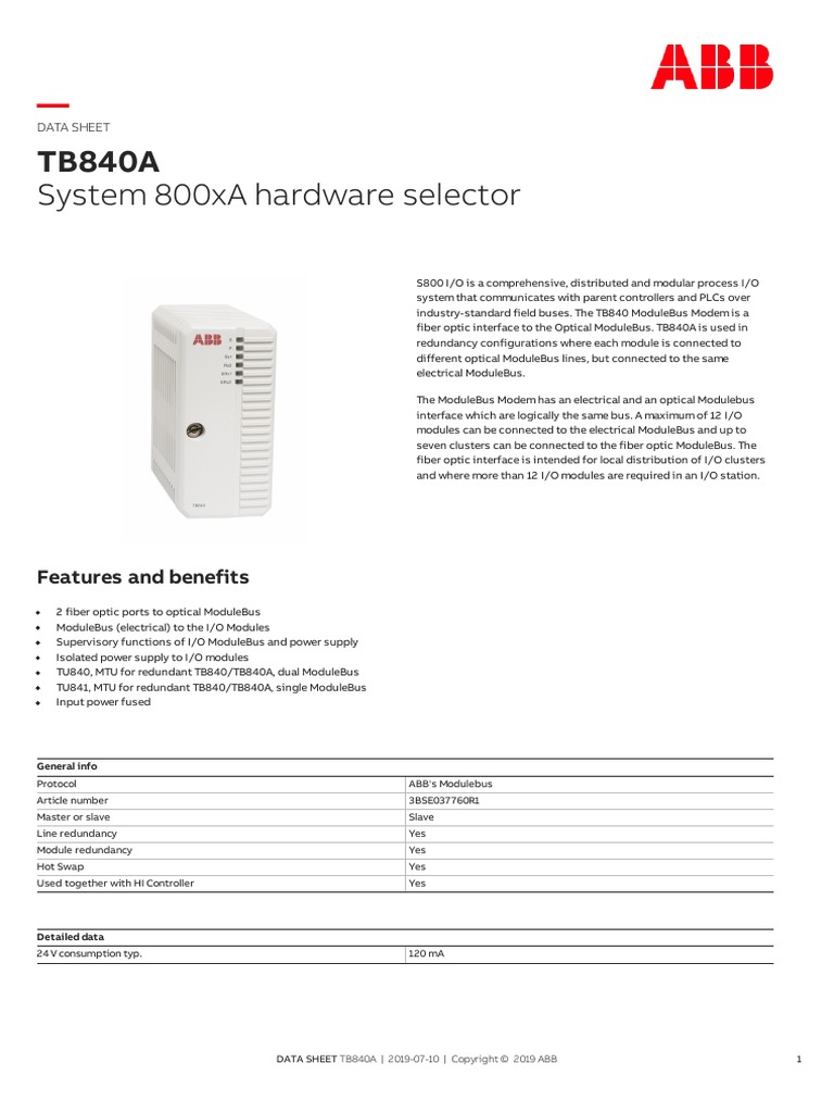 TB840A - IO Communication Interface PDF | PDF | Programmable Logic Controller | Input/Output