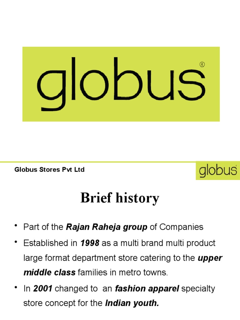 Globus Stores PVT LTD | PDF | Brand | Fashion