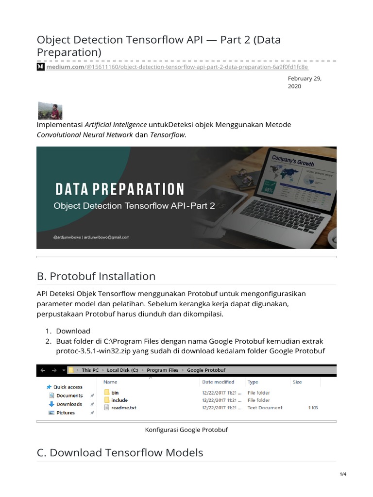 Object Detection Tensorflow Api Part 2 Data Preparation Pdf 