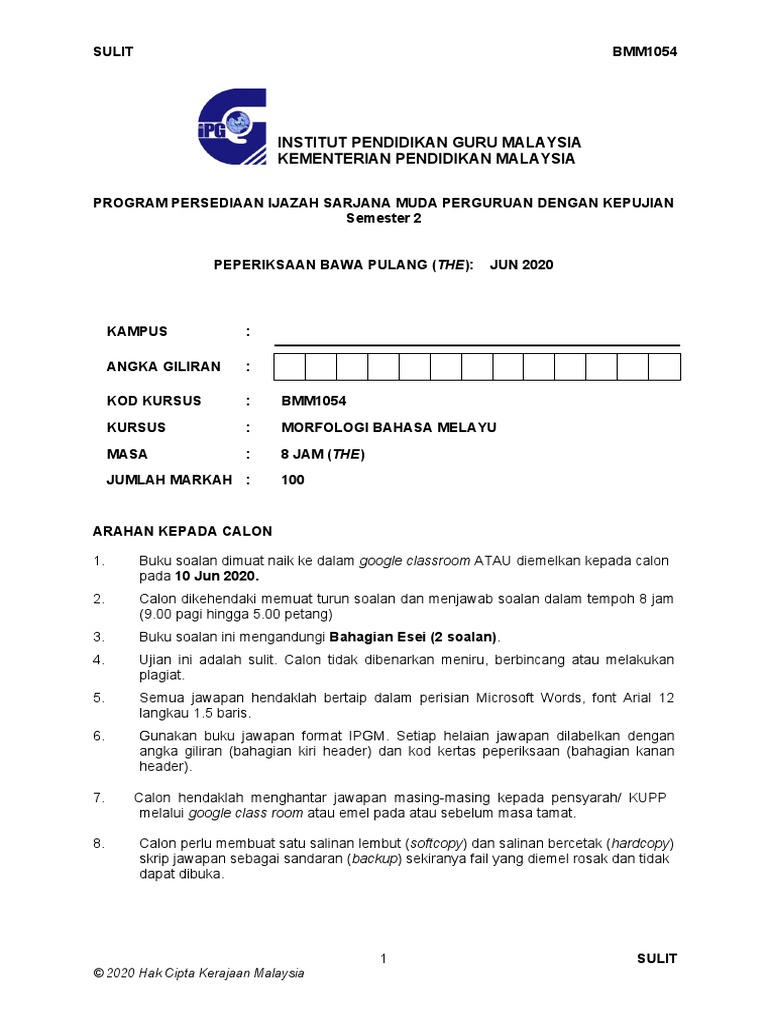 Soalan Morfologi THE | PDF