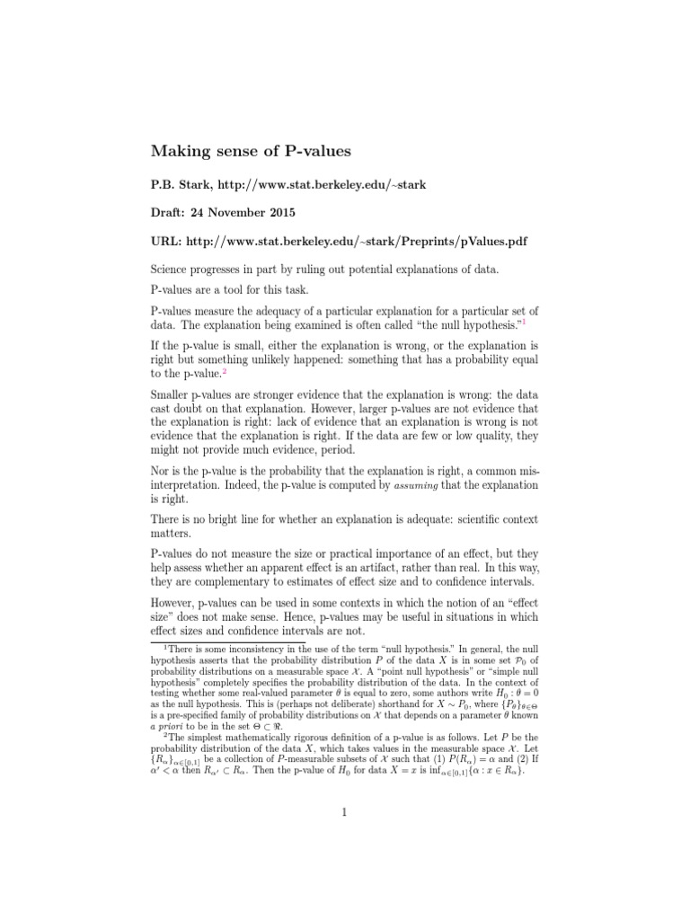 P Value - P Valor | PDF | P Value | Null Hypothesis