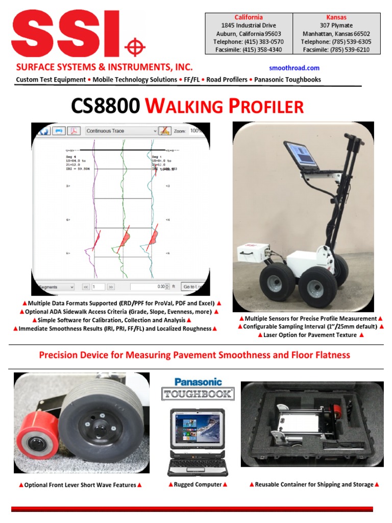 SSI CS8800 Walking Profiler - 2018 - Rev4 | PDF | Computing | Computing ...