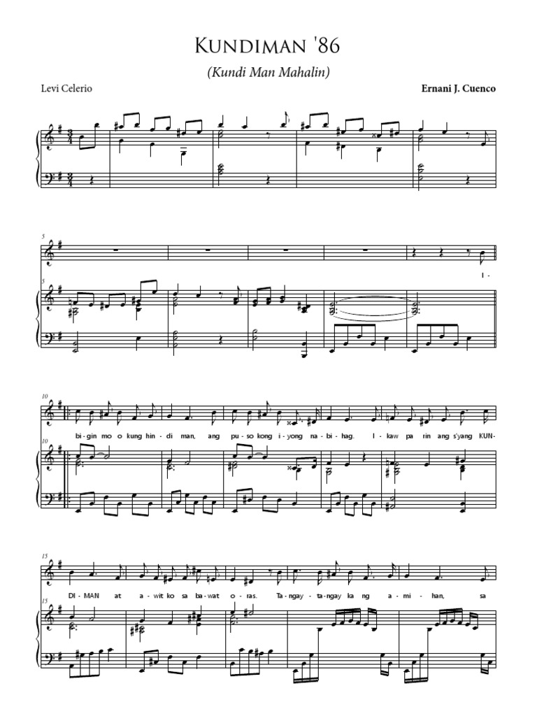 Kundiman 86 E PDF | PDF