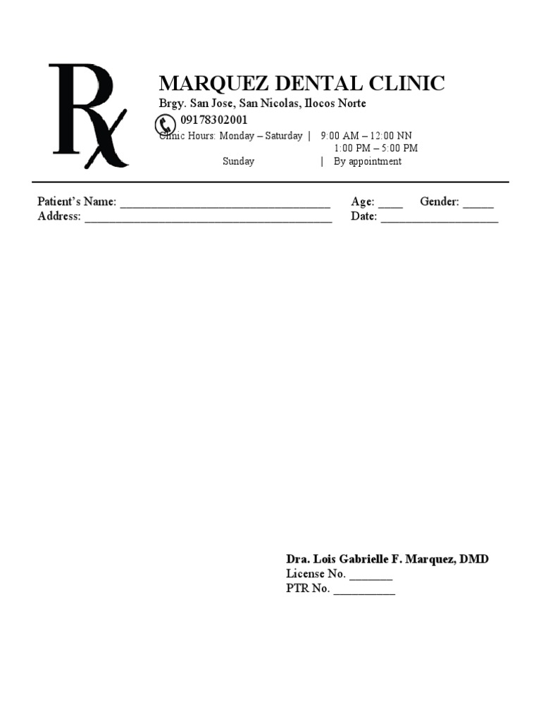 Prescription Pad Template | PDF