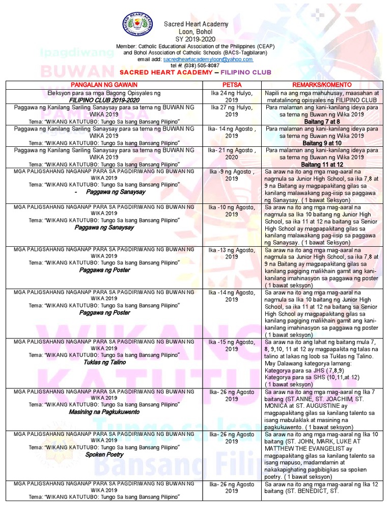 Filipino Club Accomplishment Report | PDF