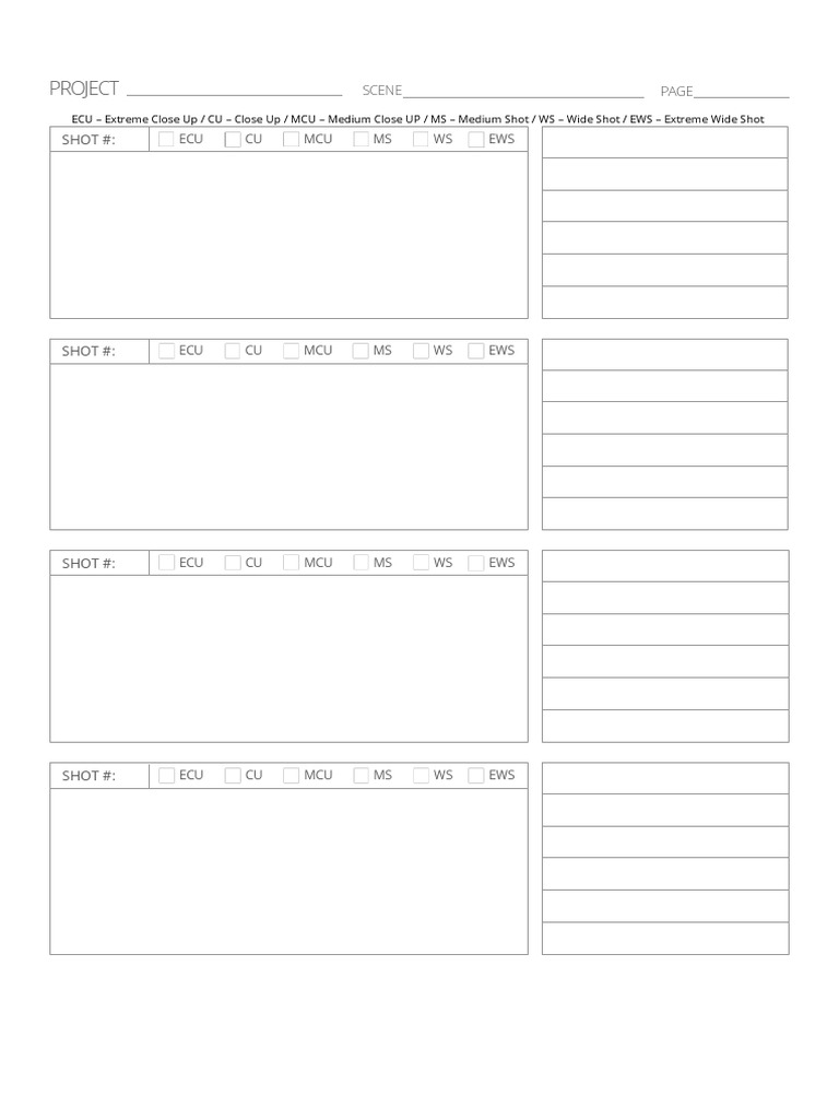 A4 Storyboard Template | PDF