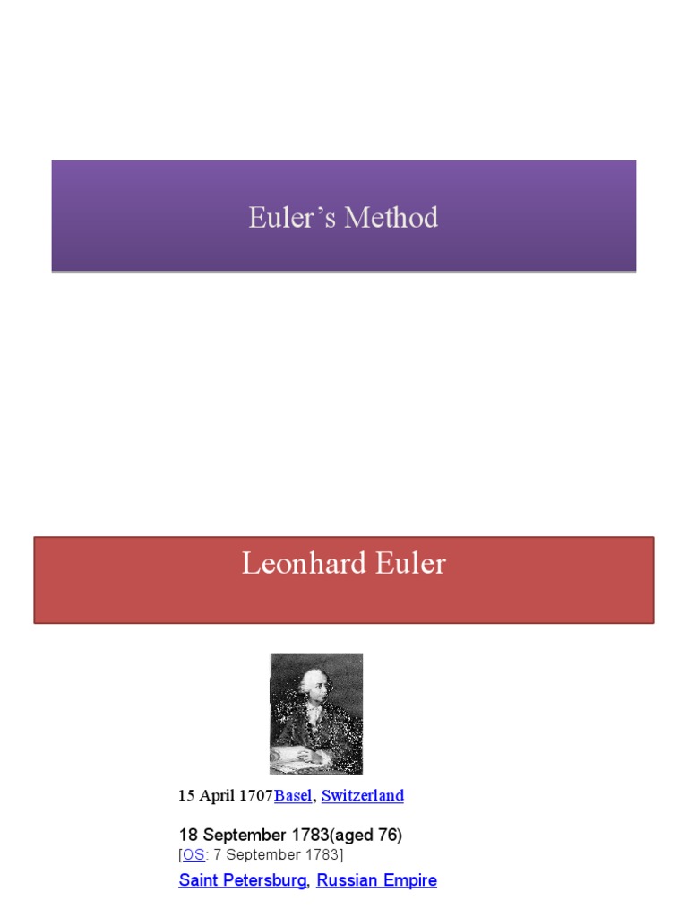 Eulers Method Eulers Modified Method Pdf Derivative Equations