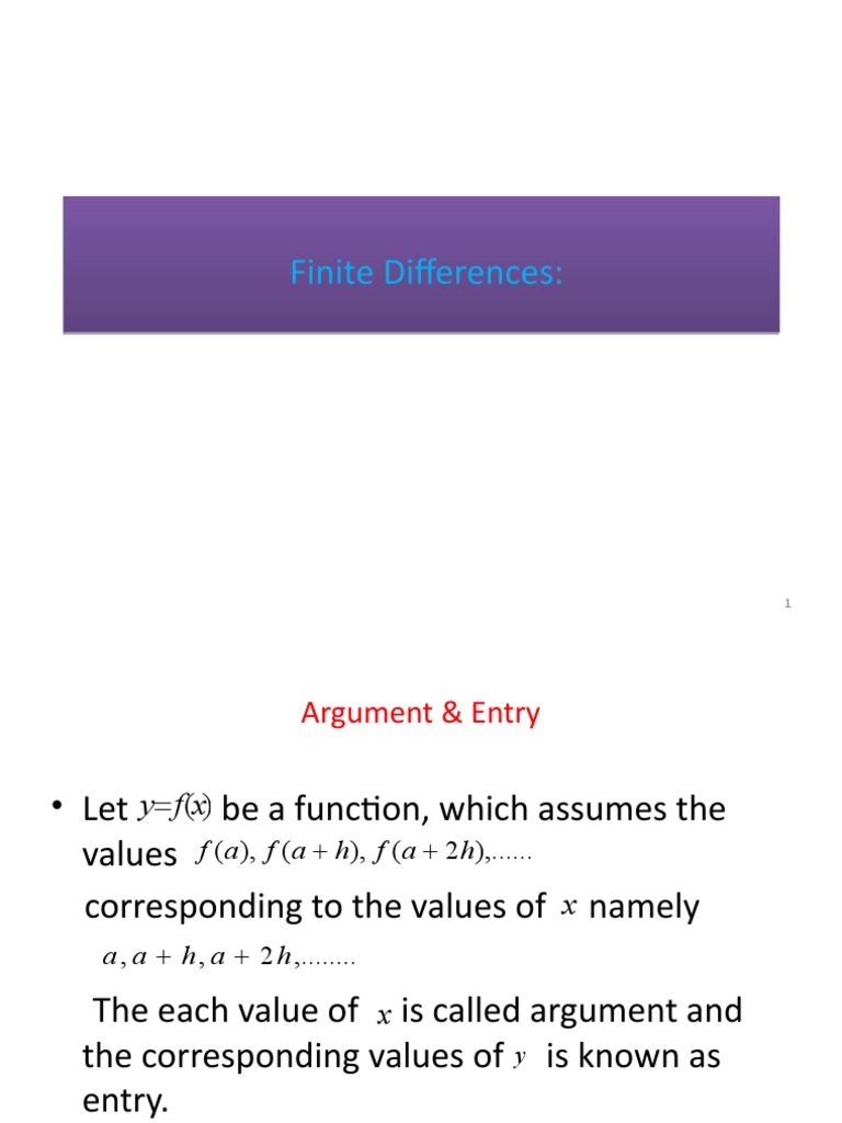 Finite Difference | PDF | Finite Difference | Mathematical Relations