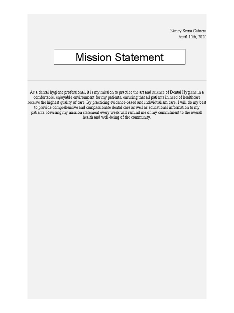 Mission Statement-2 | PDF