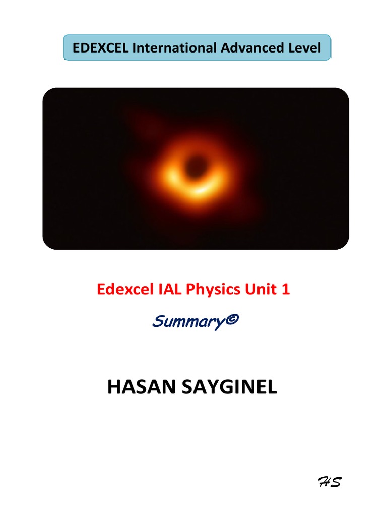 Hasan Sayginel: Edexcel IAL Physics Unit 1 | PDF | Buoyancy | Acceleration